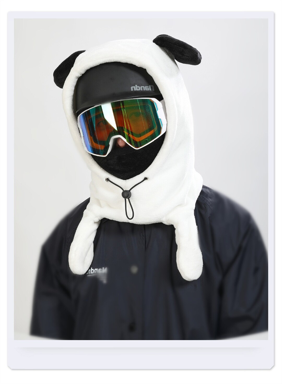 White Panda Moving Ears Ski /snowbroad Mask Hood Balaclava, Winter ...