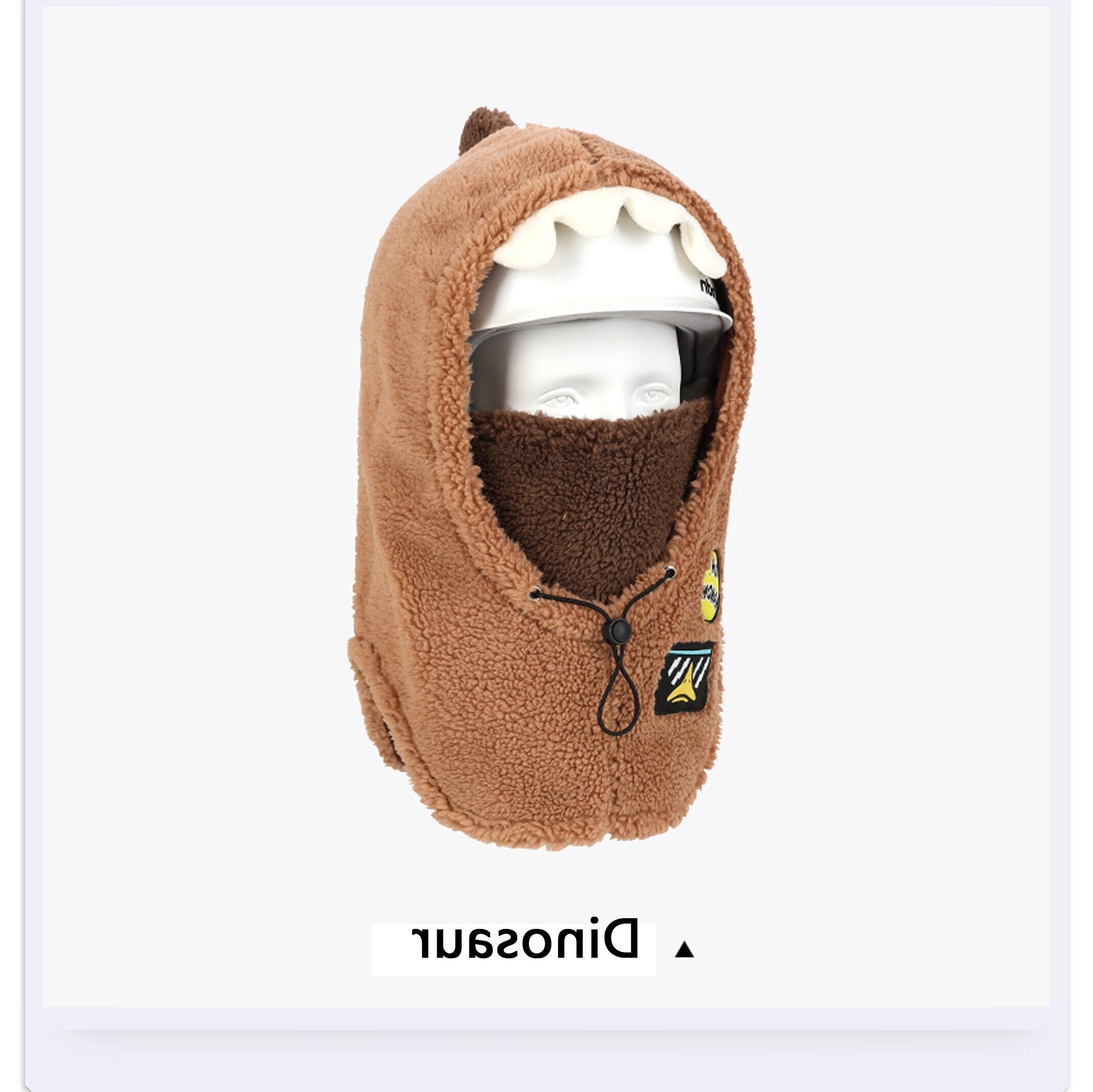 Dinosaur Ski/ Snowbroad Mask Hood Balaclava, Scarf Mask, Hooded Scarf ...