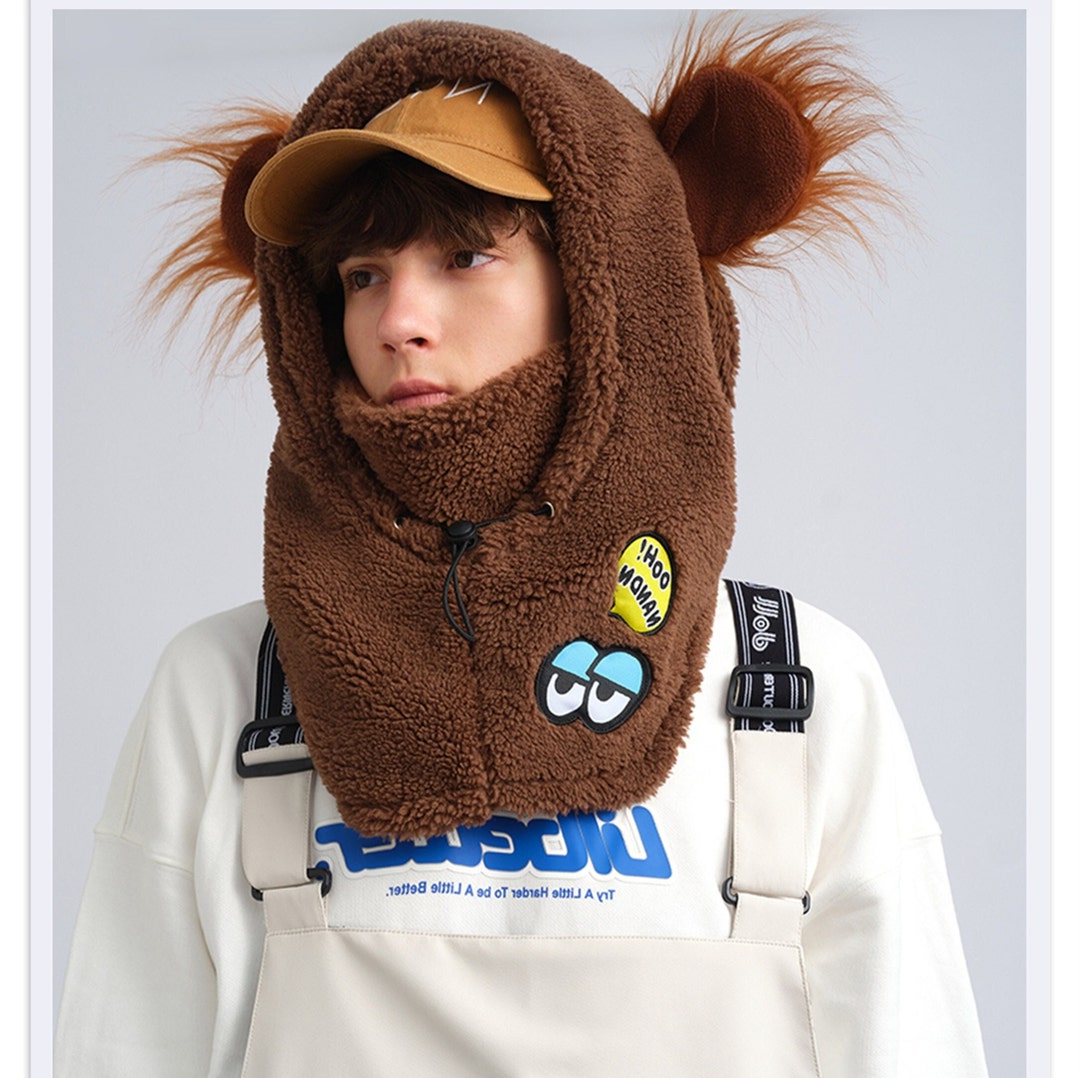 Brown Bear Ski /snowbroad Mask Hood Balaclava, Winter Outdoor Hats for ...