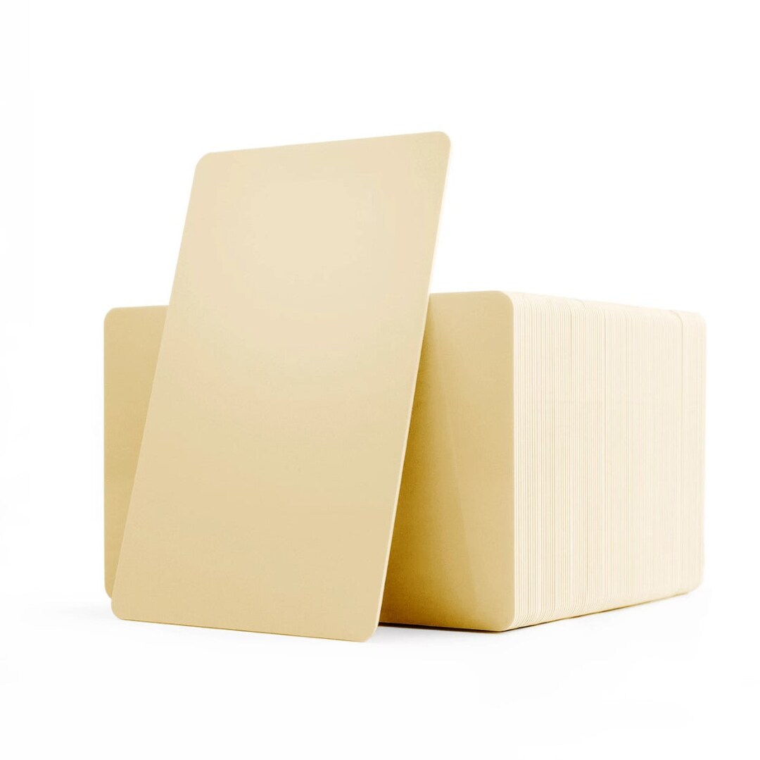 PVC CR80 Cream Coloured Cards With Solid Core Coloured Edges - 1 - 100 ...