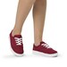 Solid Dark Burgundy Red Canvas Shoes Women, Casual Colorful Lace-up ...