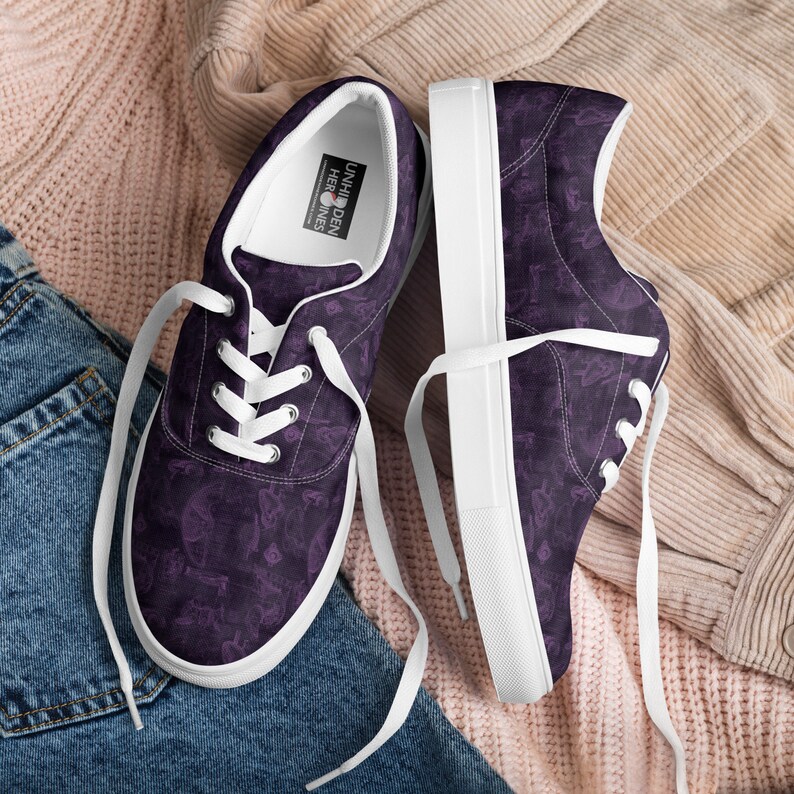 Vintage Anatomy Lace-up Canvas Shoes Women, Science Biology Lover Gift ...