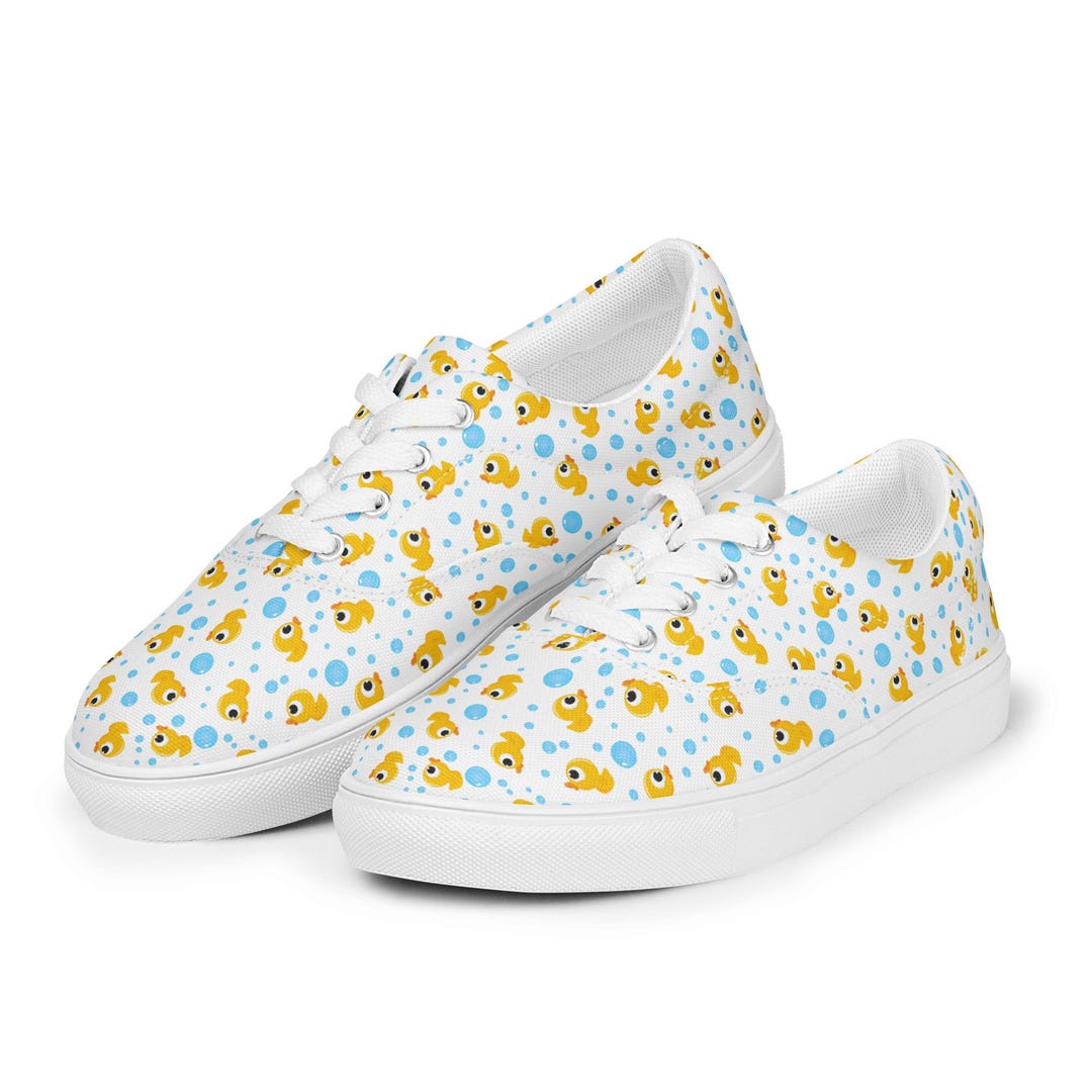 Rubber Duck Canvas Shoes for Mens, Duck Lover Gift, AOP Streetwear ...