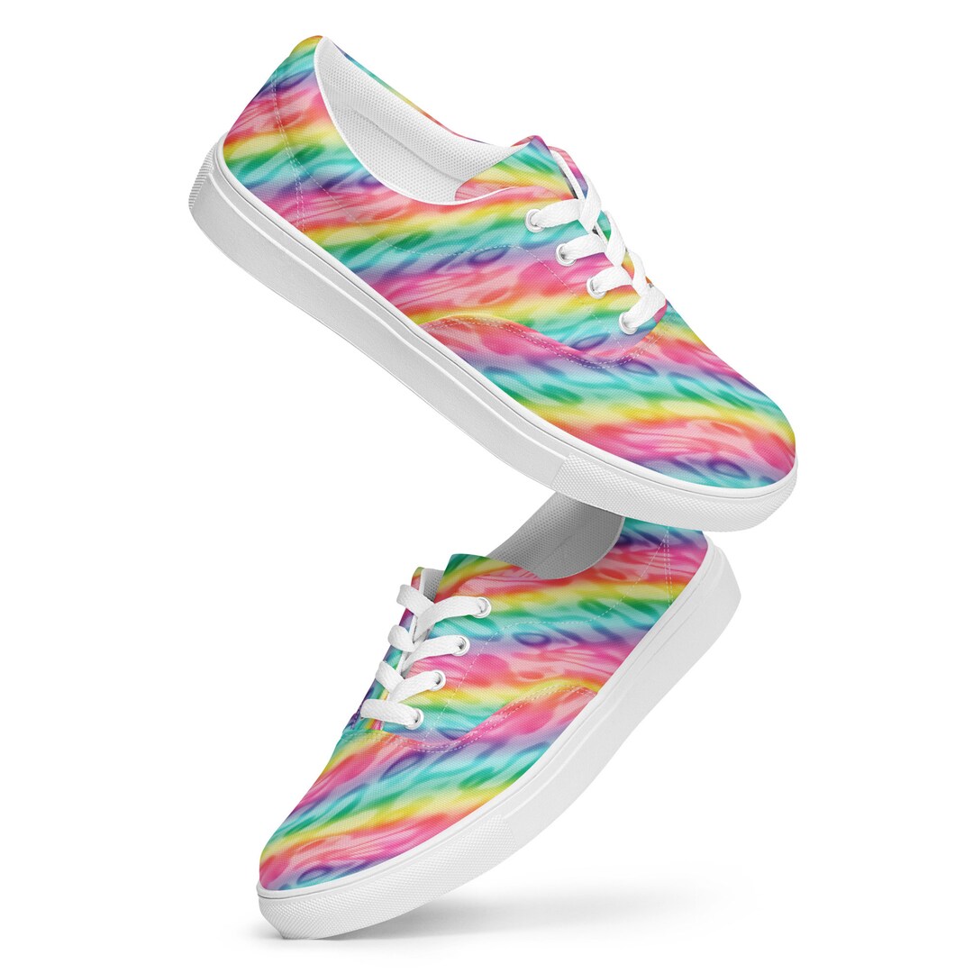 Fire Flames Canvas Shoes Women, Fire Printed Lace-up Shoes, Luxury ...