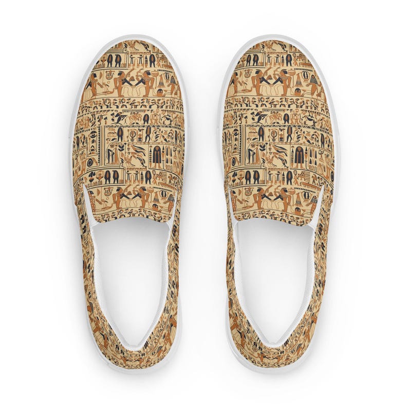 Egyptian Hieroglyphics Canvas Shoes Women, Ancient Egypt Canvas ...