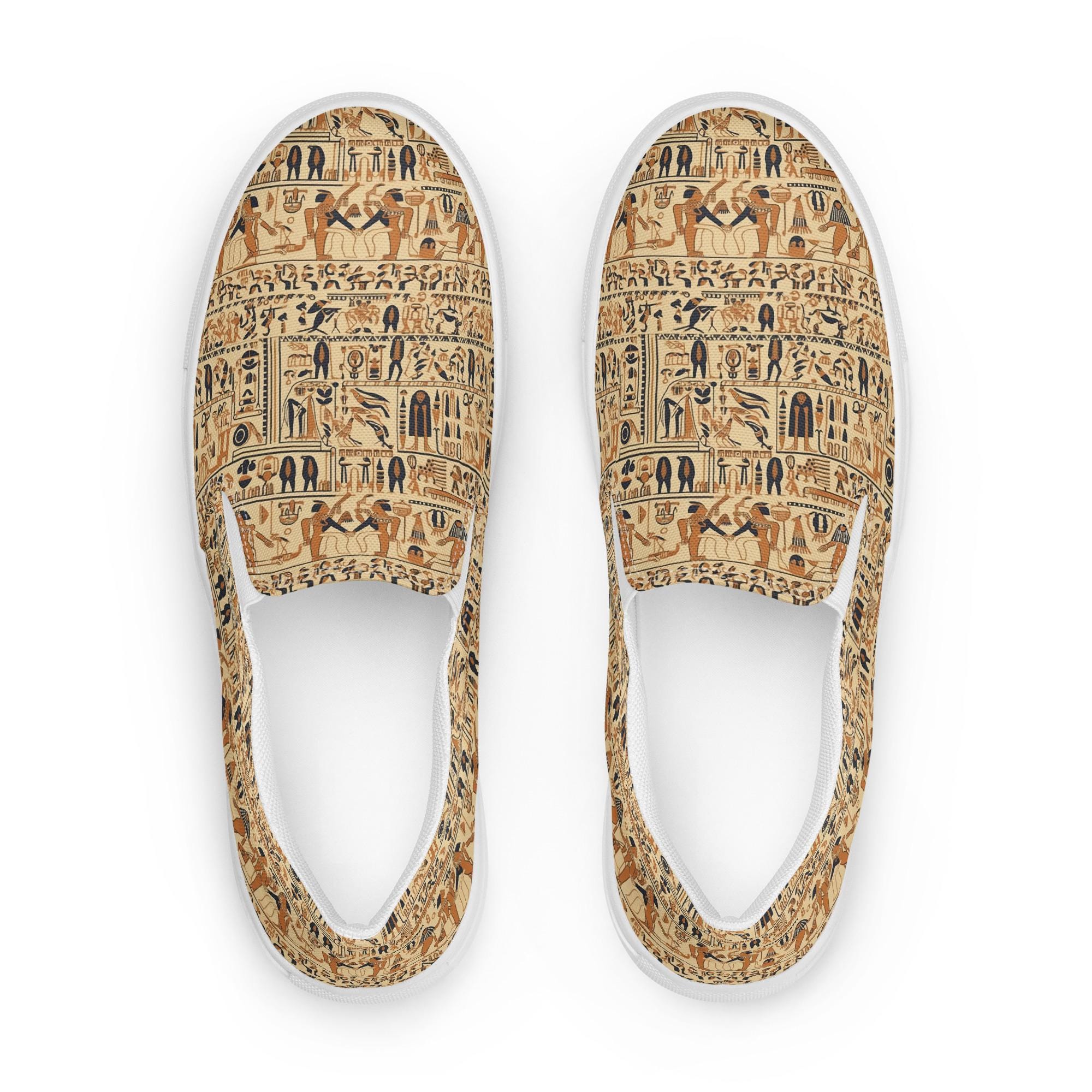 Egyptian Hieroglyphics Canvas Shoes Women, Ancient Egypt Canvas ...
