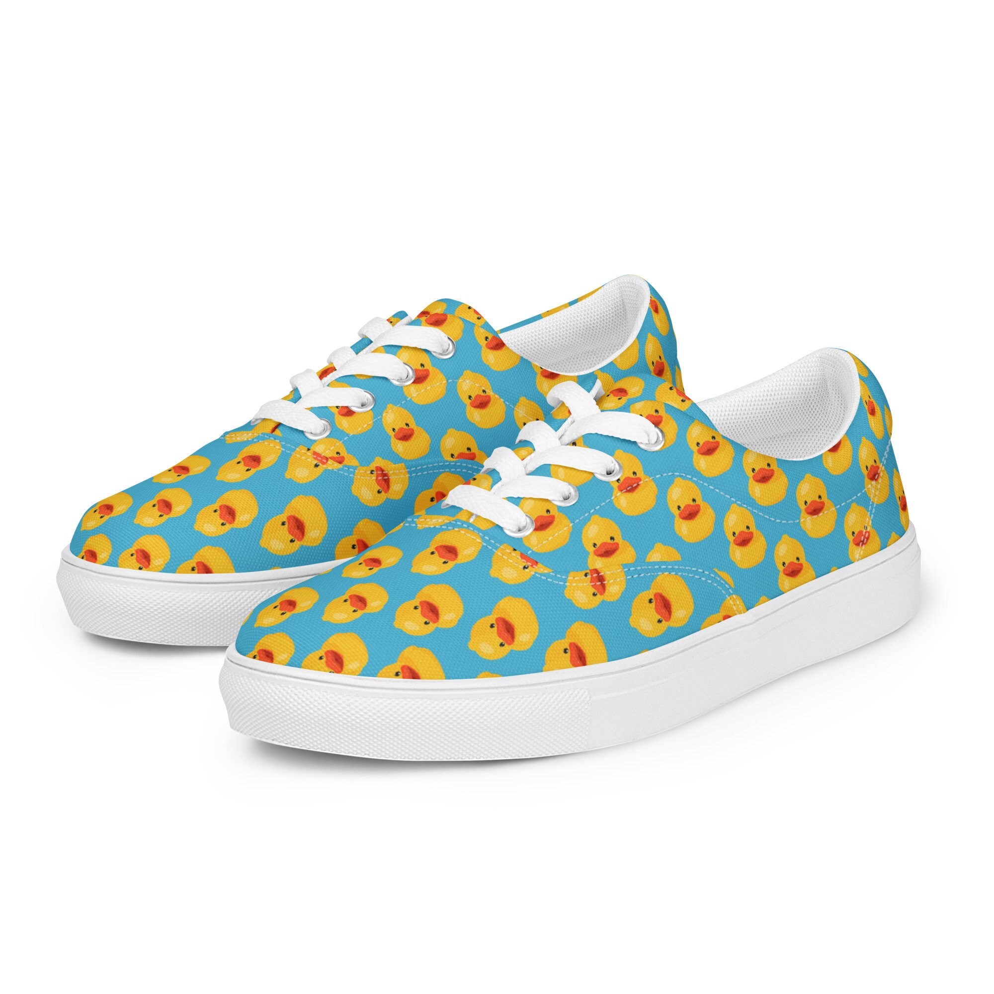 Rubber Duck Canvas Shoes Women, Duck Lover Gift, AOP Streetwear Canvas ...