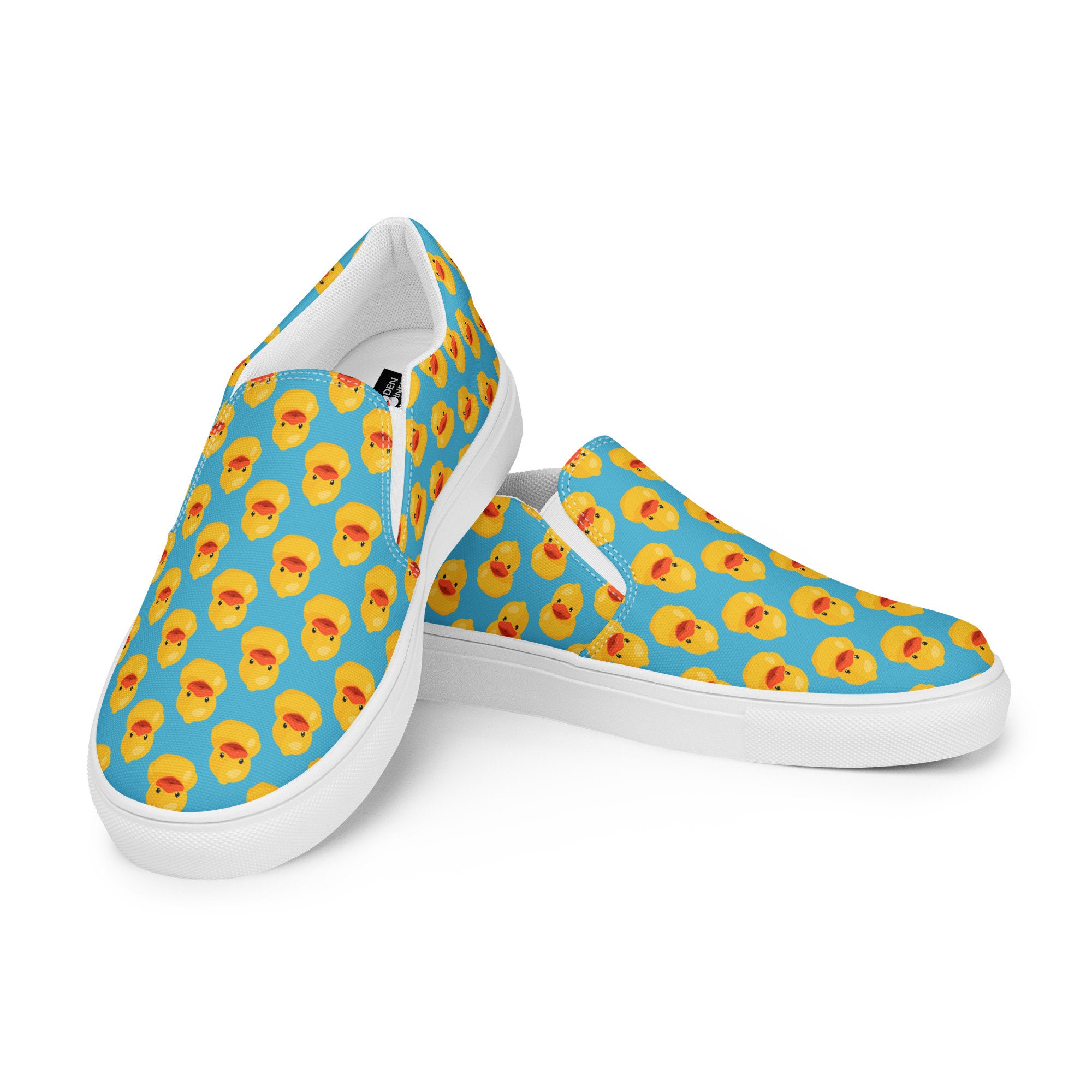 Rubber Duck Canvas Shoes Women, Duck Lover Gift, AOP Streetwear Canvas ...