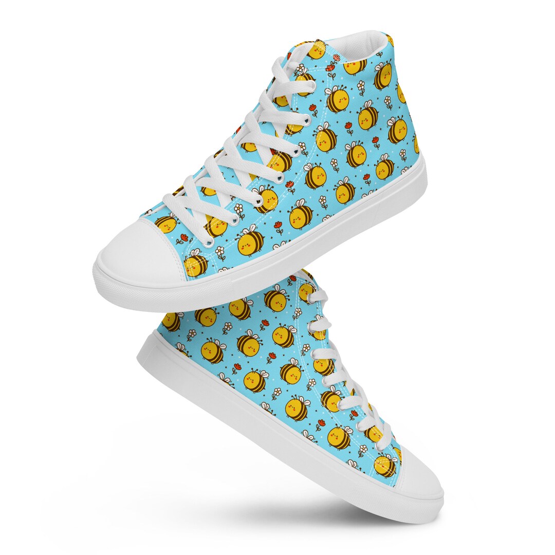 Bumblebees Printed Sneakers Men, High-top Converse Sneakers, Insect ...