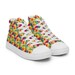 Hawaiian Flowers Printed Men's High-top Canvas Shoes, Botanical ...