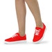 Solid Bright Red Canvas Shoes Women, Hot Neon Red Casual Lace-up Shoes ...