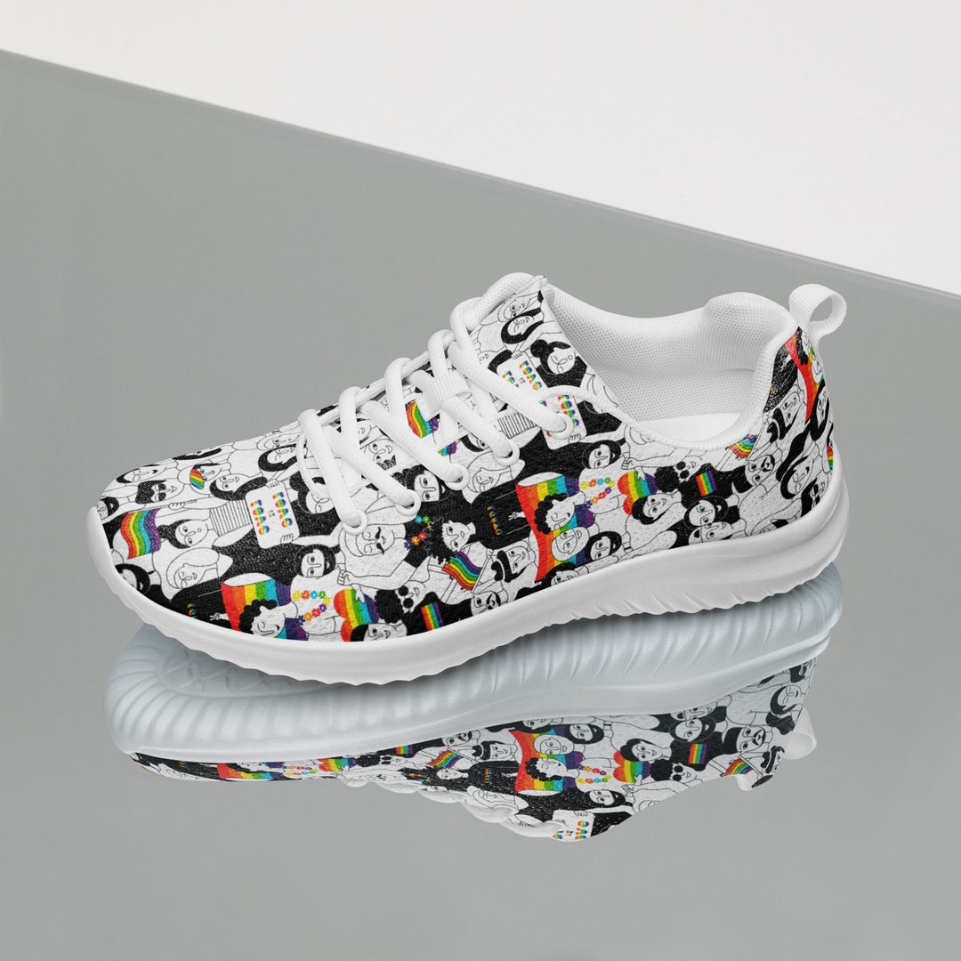 Rainbow Pride Parade Women's Athletic Shoes, Gay Lesbian LGBTQ Stylish ...