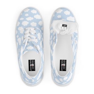 Clouds in a Blue Sky AOP Shoes Women, Low-top Lace-up Fashion Designer ...
