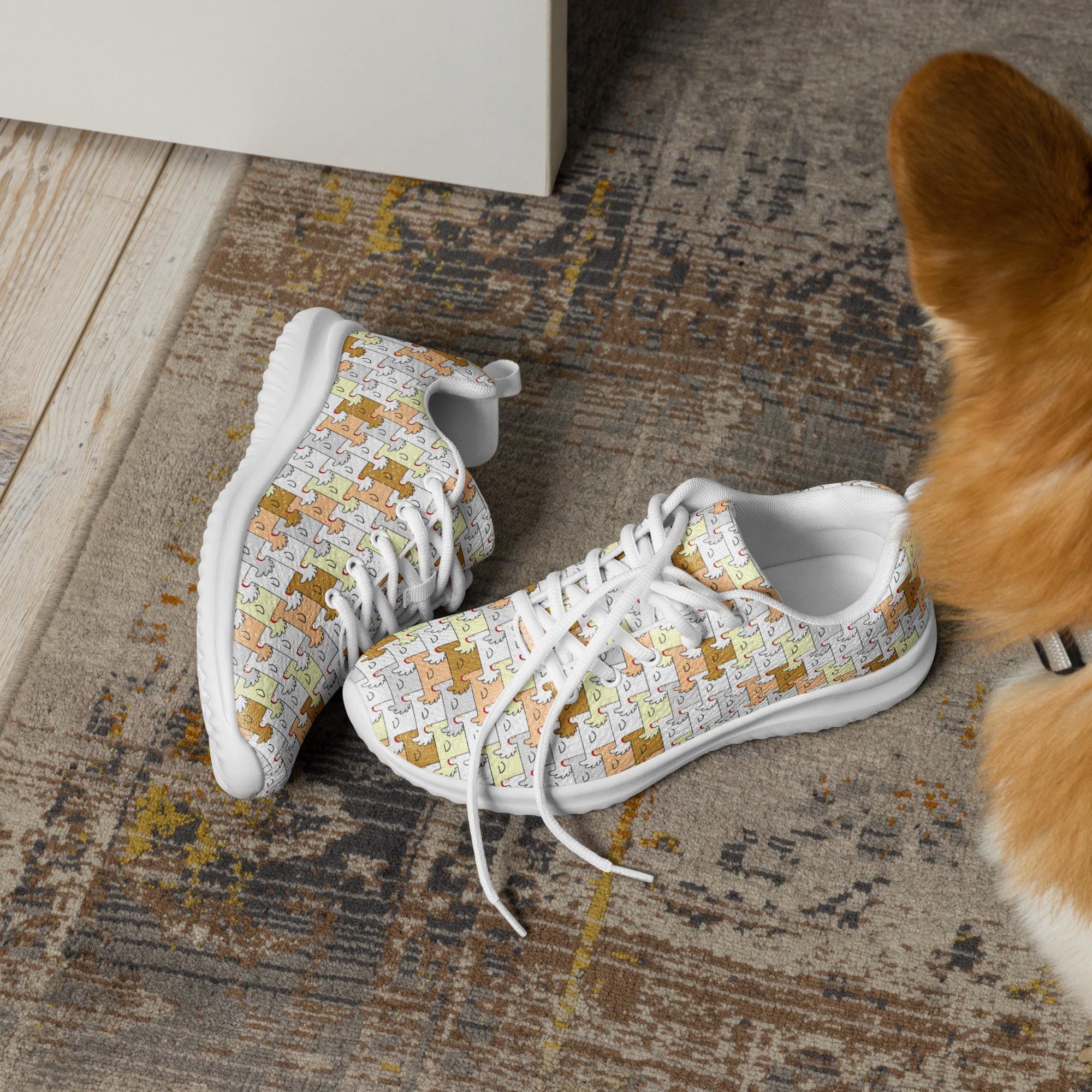 Chicken Farm Animal Printed Men's Athletic Shoes, All Over Print Gym ...