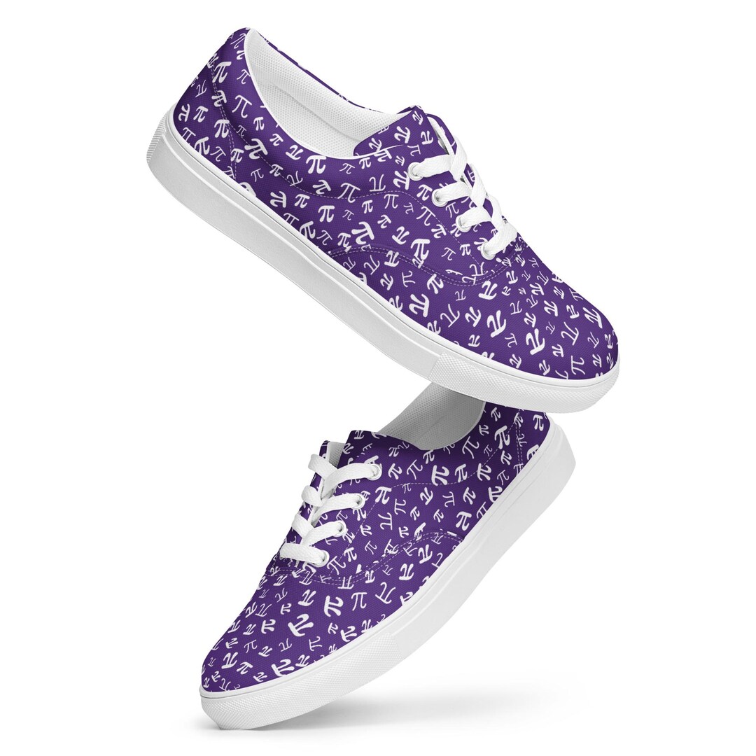 Purple Pi Symbols Math Canvas Shoes Women, Math Lover Gift, Math ...