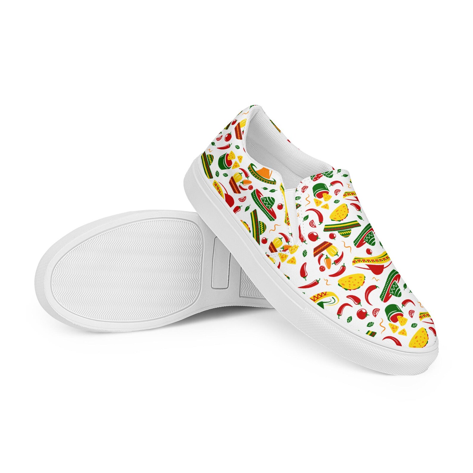 Cinco De Mayo Canvas Shoes Women, Mexican Fiesta Casual Slip-on Shoes ...