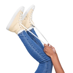 Solid Pastel Peach Printed High-top Sneakers Women, Lace-up Converse ...