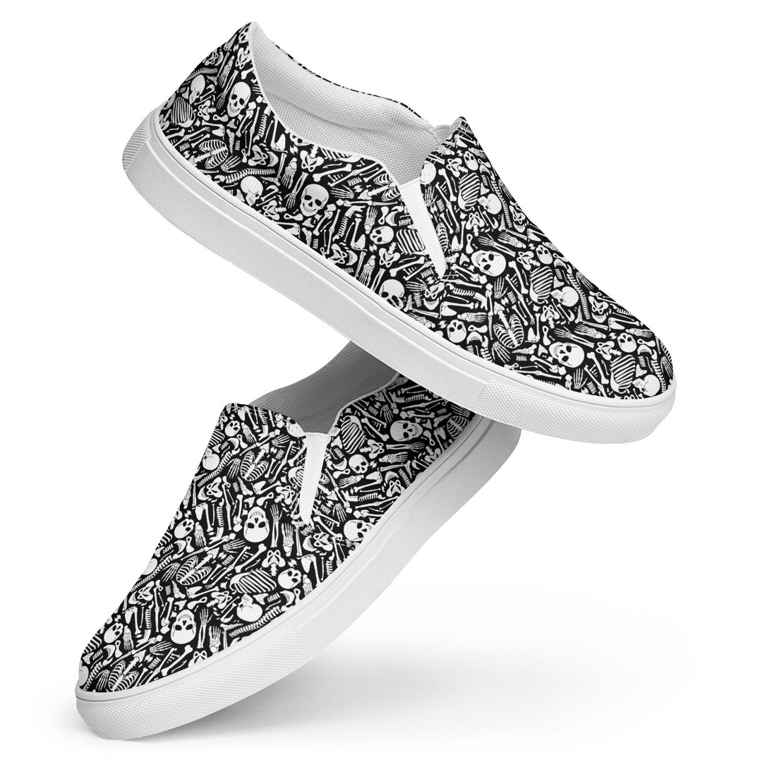 Bones Skeleton Slip-on Shoes Women, Anatomy Lover Gift for Her, Science ...