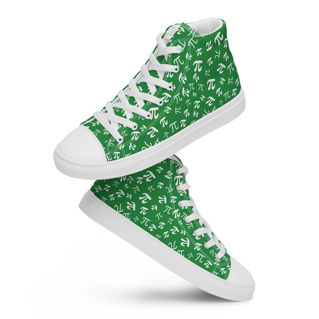 Pi Symbols Math Printed High-top Sneakers Women, Math Lover Gift, Math ...