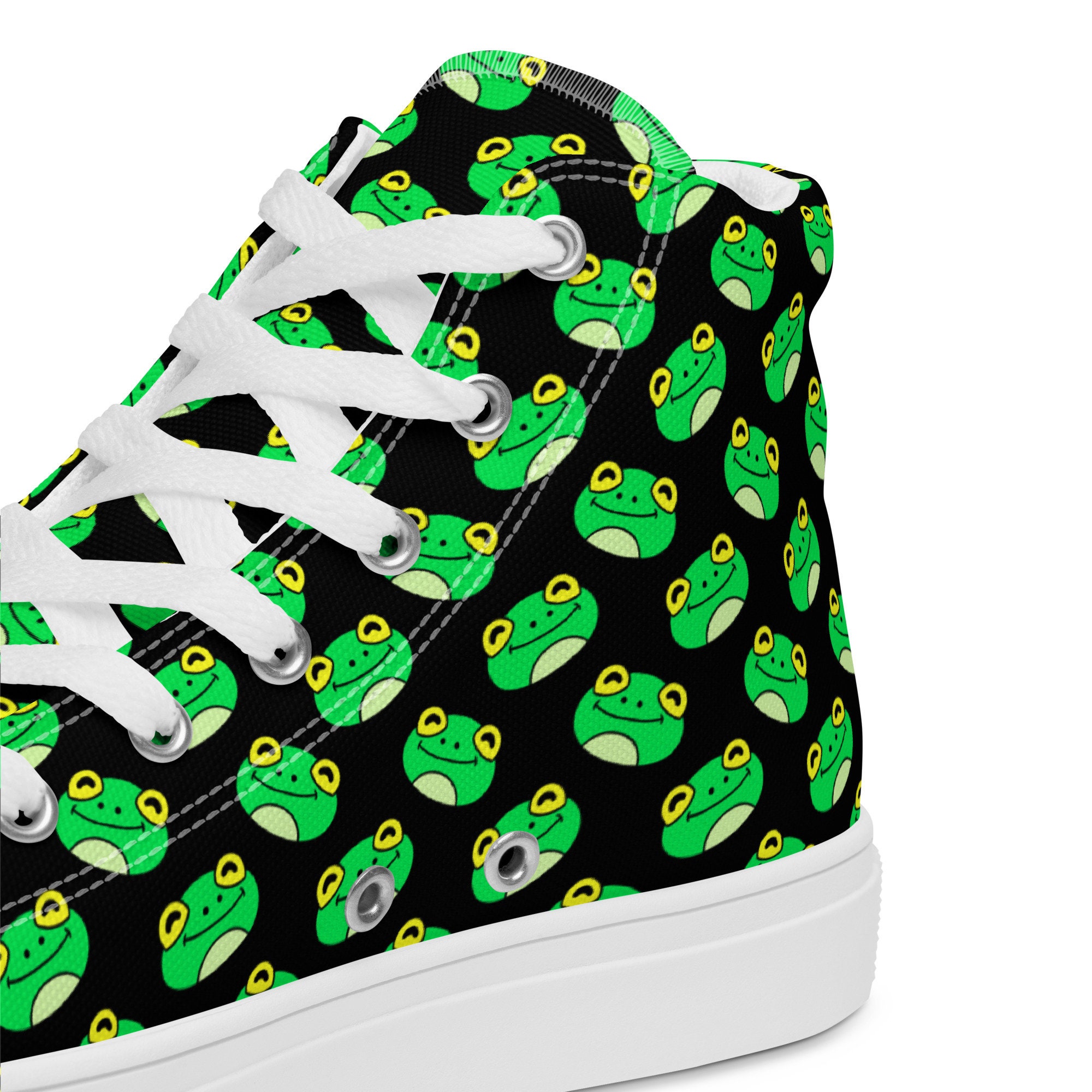 Frogs Animal Printed Men's High Top Sneakers, Fun Lace up Converse ...