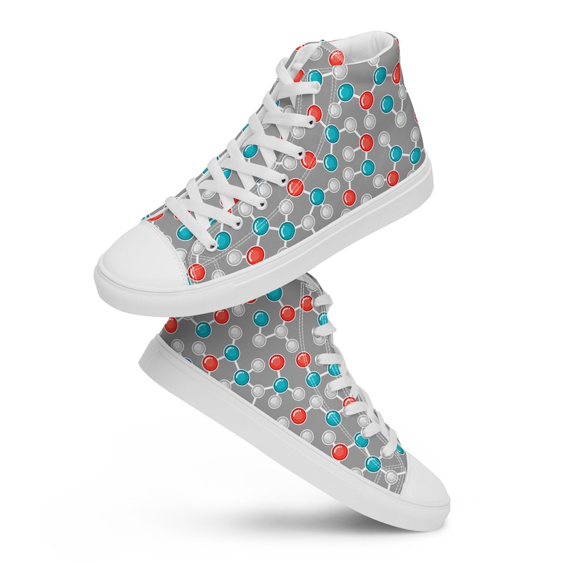 Science Chemistry Printed Men's High Top Sneakers, Chemist Lace up ...