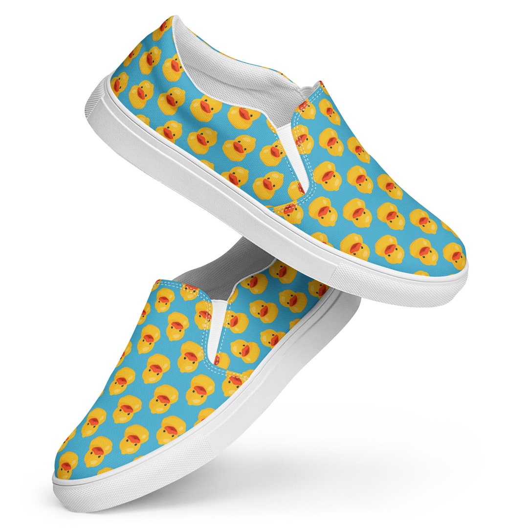 Rubber Duck Canvas Shoes Women, Duck Lover Gift, AOP Streetwear Canvas ...
