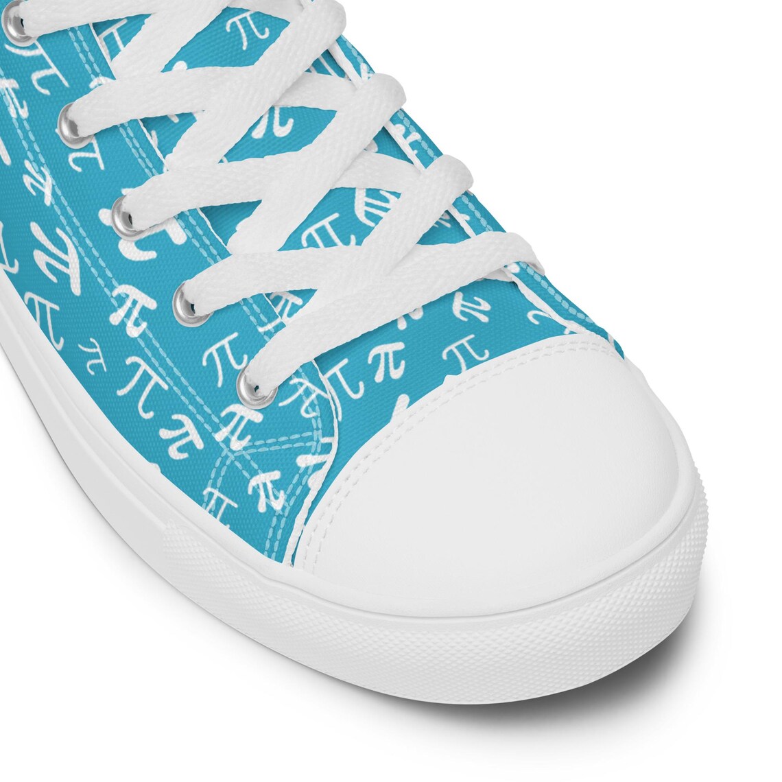 Blue Pi Symbols Math Printed High-top Sneakers for Men, Math Lover Gift ...