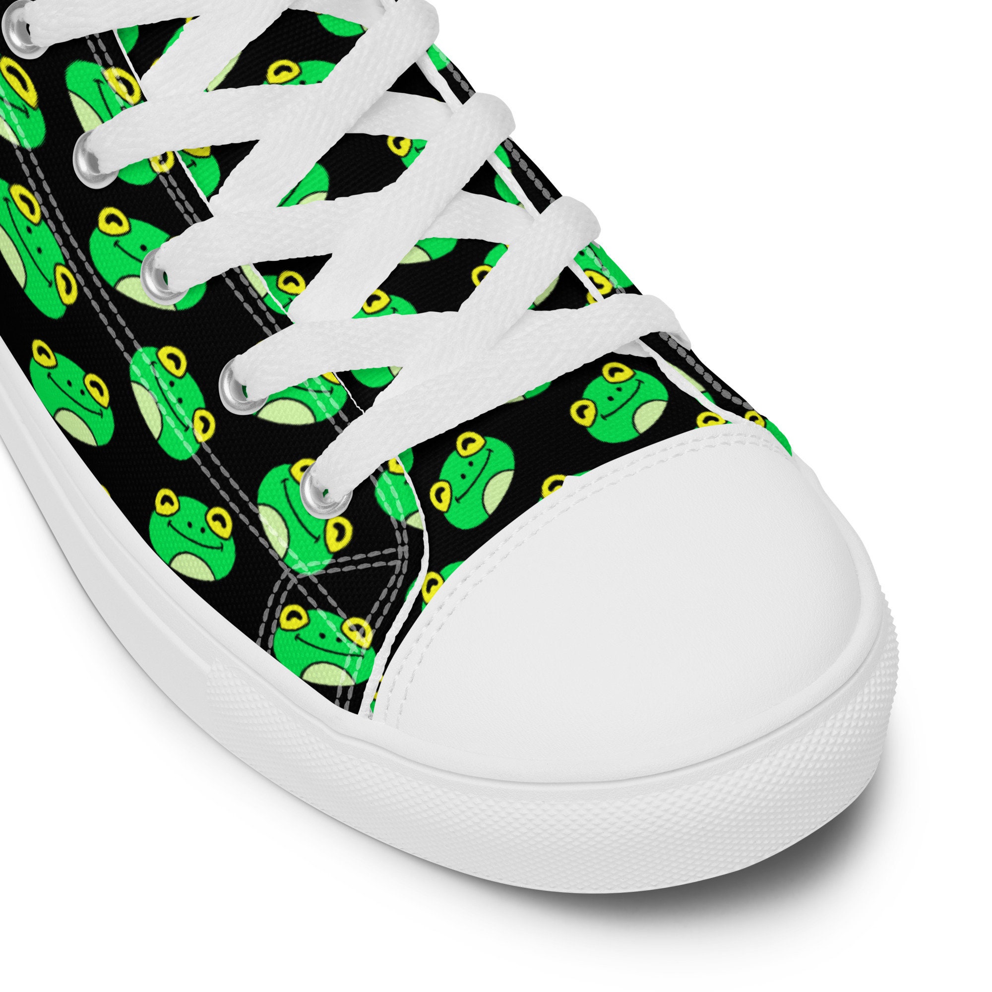 Frogs Animal Printed Men's High Top Sneakers, Fun Lace up Converse ...