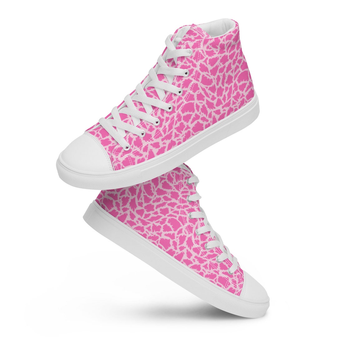 Giraffe Spotted Women Sneakers Wild Animal Printed High Top - Etsy