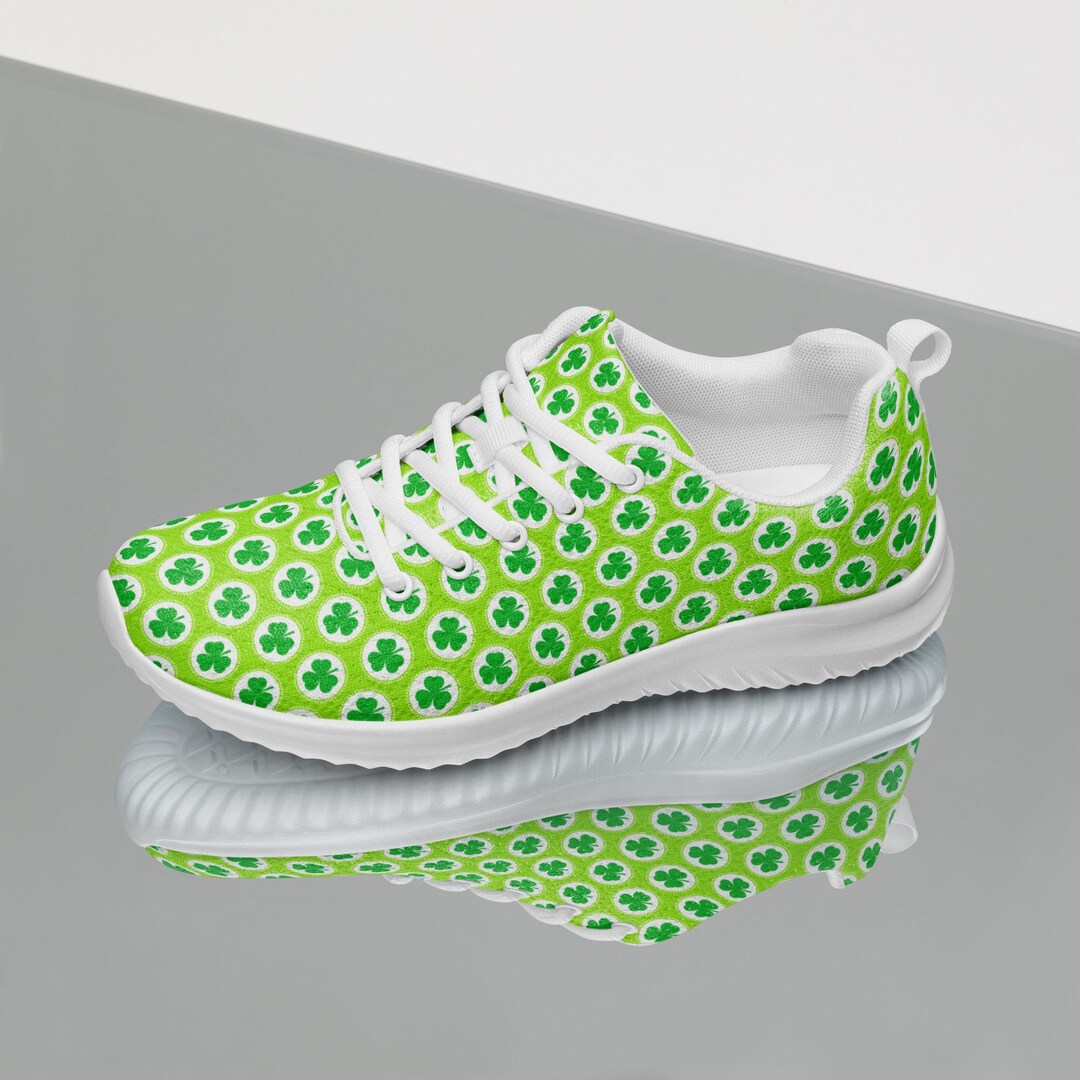 Saint Patrick’s Day Printed Women's Athletic Shoes, Irish Shamrock ...