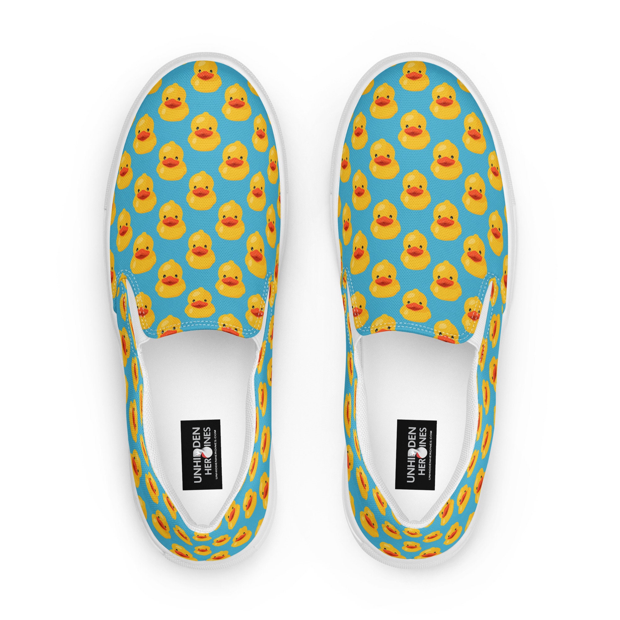Rubber Duck Canvas Shoes Women, Duck Lover Gift, AOP Streetwear Canvas ...