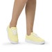 Solid Pastel Yellow Canvas Shoes Women, Light Yellow Casual Lace-up ...
