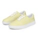 Solid Pastel Yellow Canvas Shoes Women, Light Yellow Casual Lace-up ...