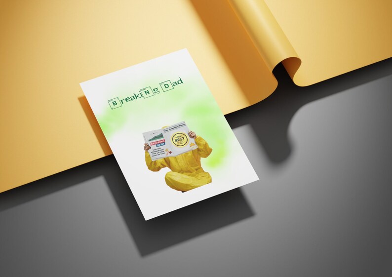 Dad Birthday Card Printable, Printable Card, Breaking Bad Dad Gift ...