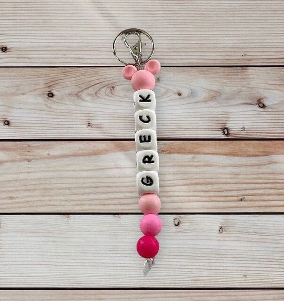 Mickey Keychain | Custom Mickey Keychain | Name Keychain Silicone ...