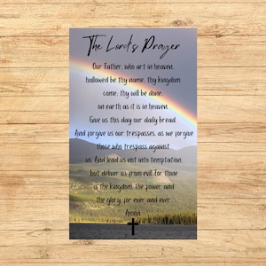 The Lord’s Prayer Card Laminated - Card- Gift - Etsy