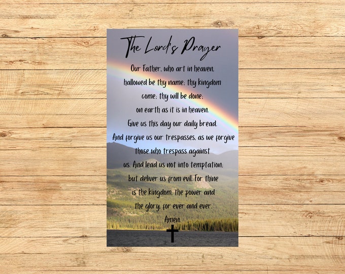 Laminated Lord's Prayer Flashcard - Catholic - Etsy