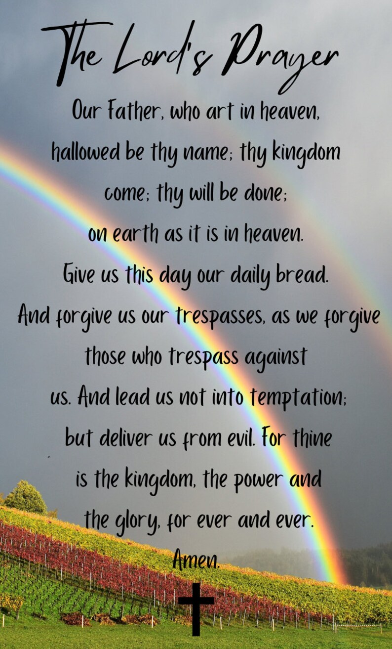 The Lords Prayer Card Laminated Card Gift - Etsy