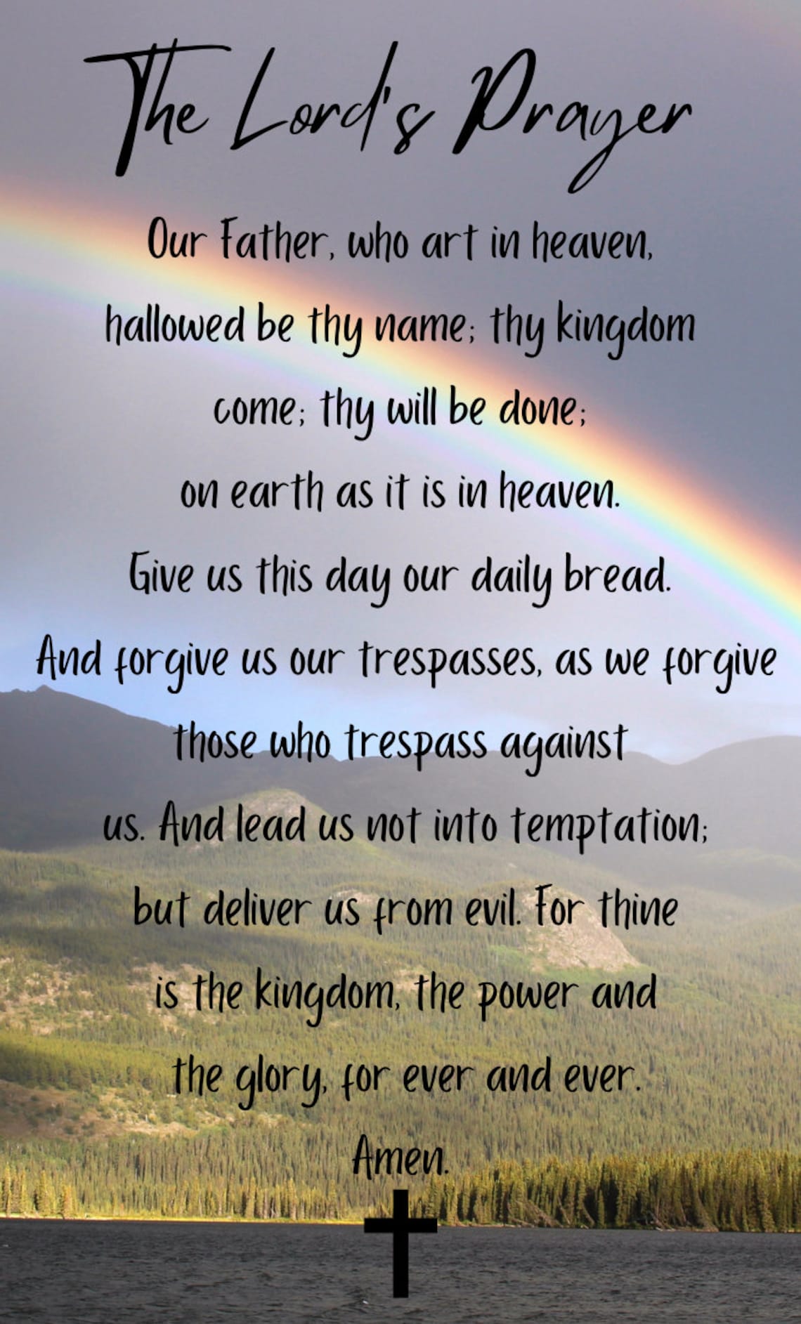 The Lord’s Prayer Card Laminated - Card- Gift - Etsy