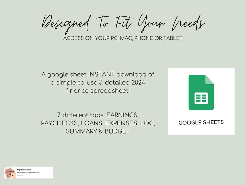 2024 FINANCE SPREADSHEET Google Sheets Planner Monthly Budget ...