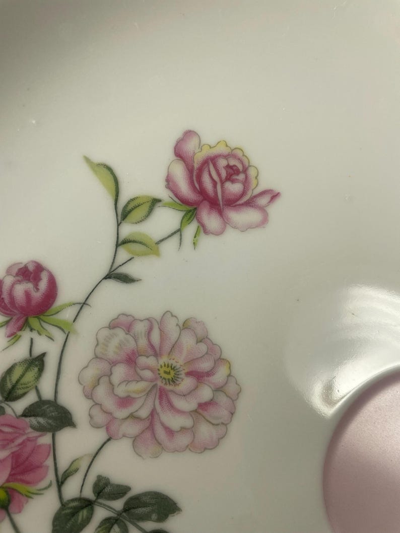 Vintage 50s Lefton China Snack Plates Set of 4 - Hand Painted Floral ...