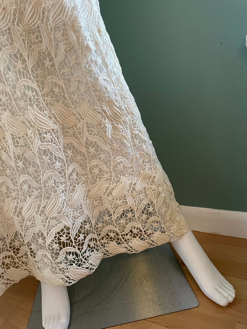 Gorgeous Vintage 60s Murray Hamburger Dress Lace Floral Long Maxi ...