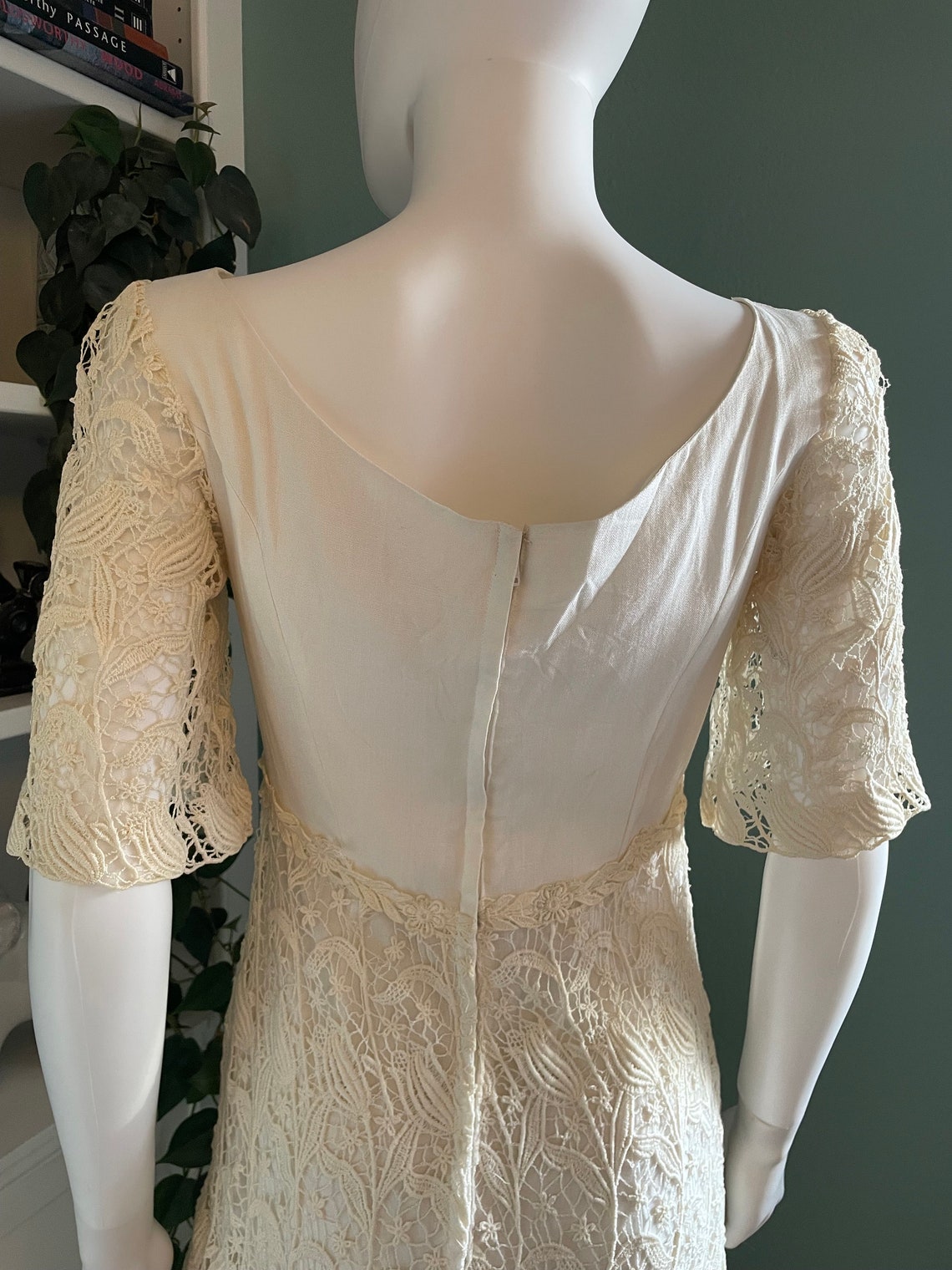 Gorgeous Vintage 60s Murray Hamburger Dress Lace Floral Long Maxi ...