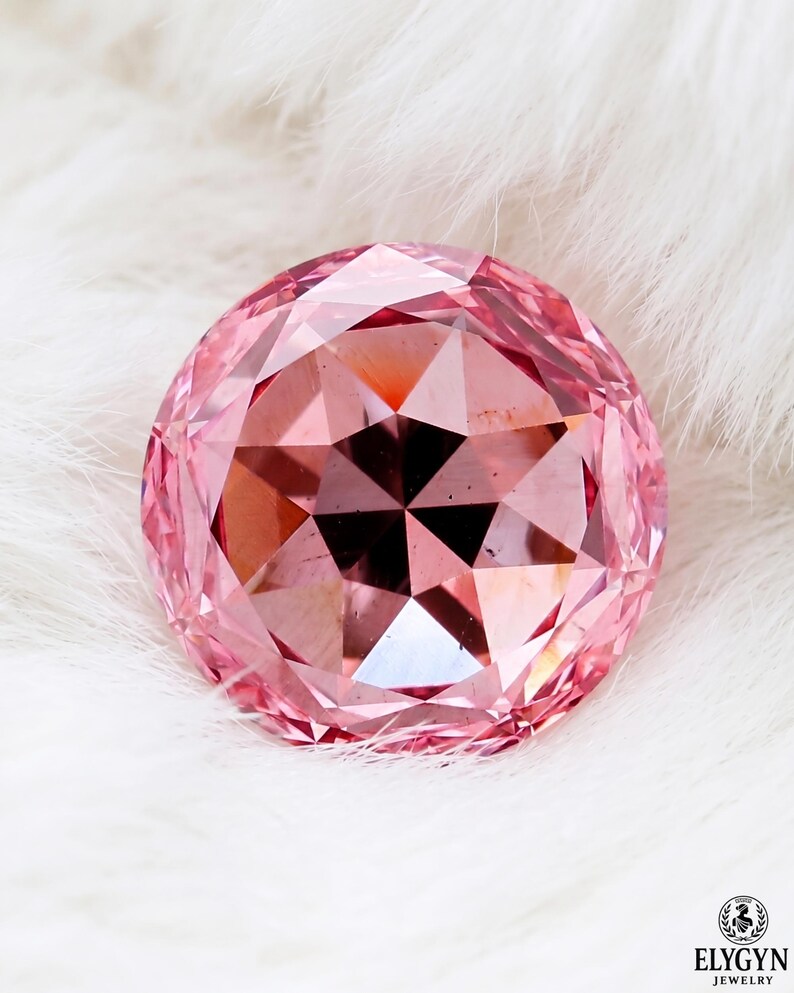 3.10 CT Fancy Intense Pink Rose Cut Lab Diamond, IGI Certified Loose ...
