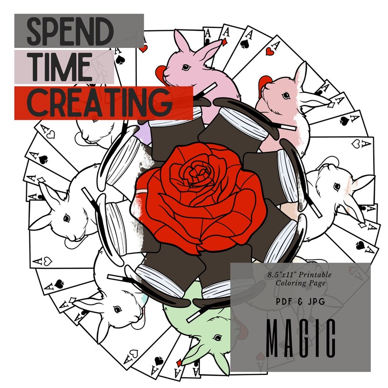 Printable Magic Coloring Page, Mandala, 8.5"x11", JPG & PDF - Etsy ...