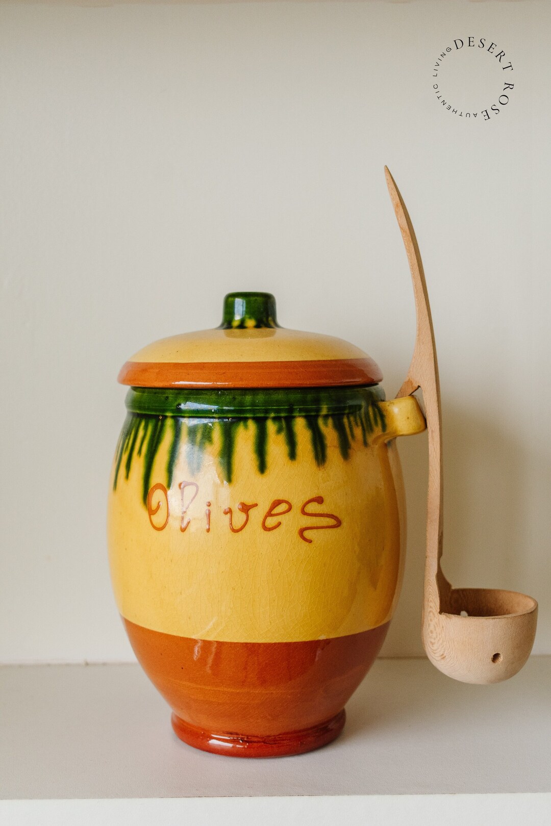 Vintage Kitchen Olives Storage Pots, Spanish Terracotta Jar, Olive Can ...
