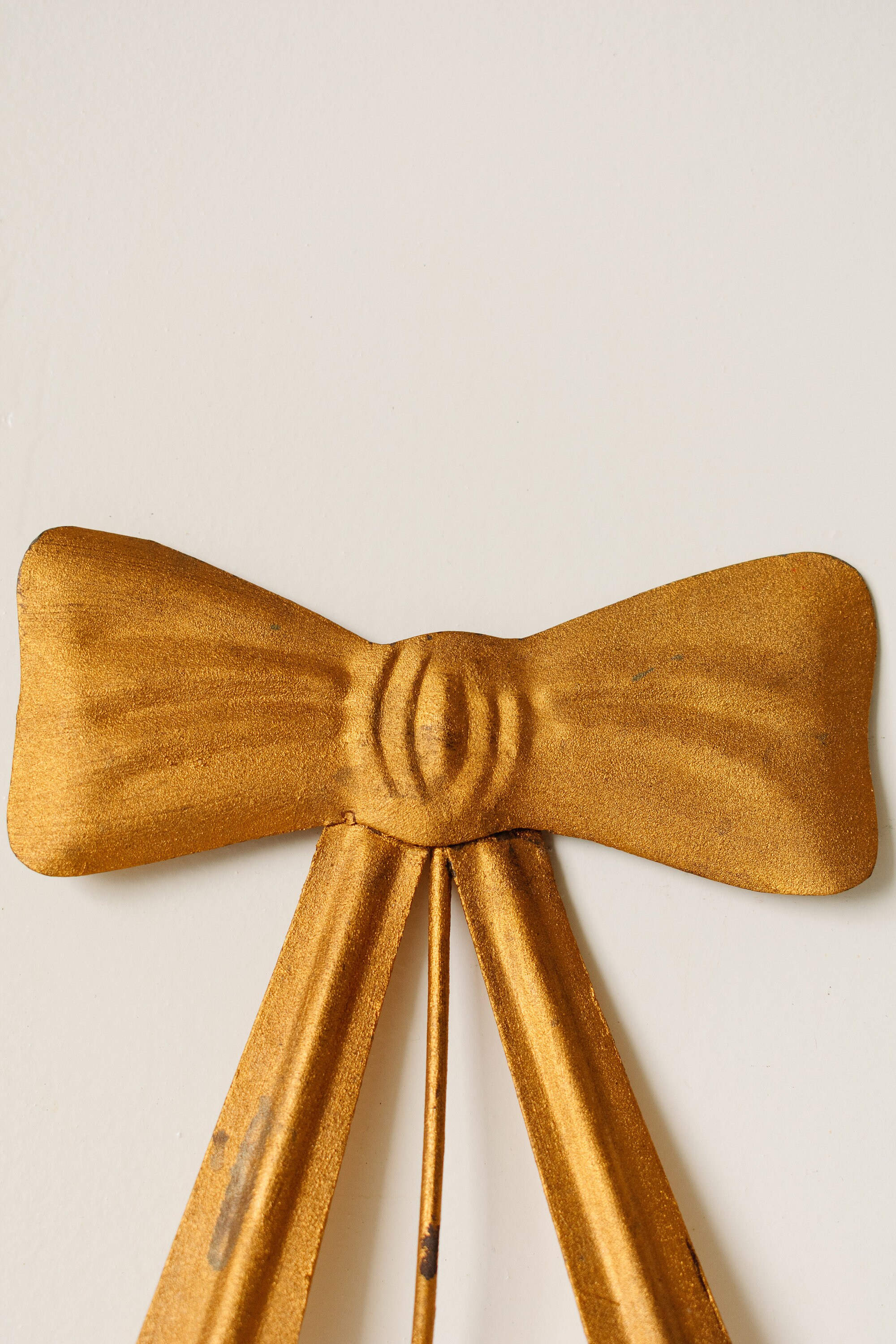 Gold Ribbon Bow Wall Hook, Decorative Hooks for Christmas, Vintage ...