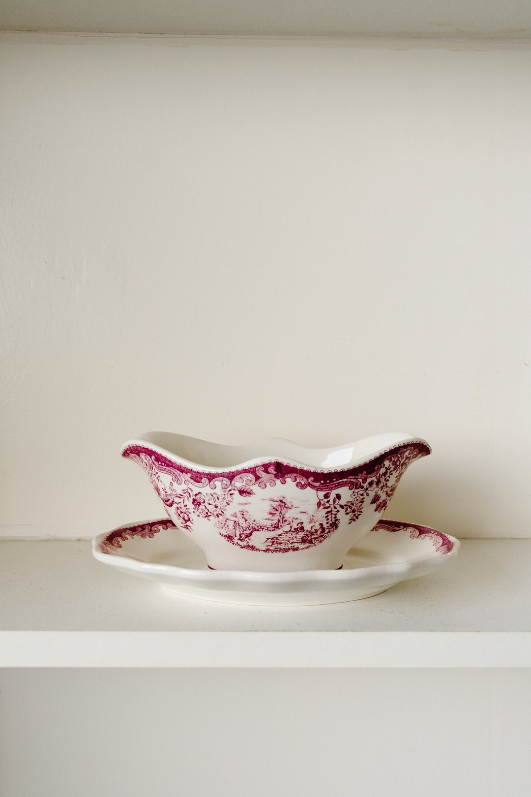 Antique French Saucier With Underplate, Luneville KG Saucière En ...