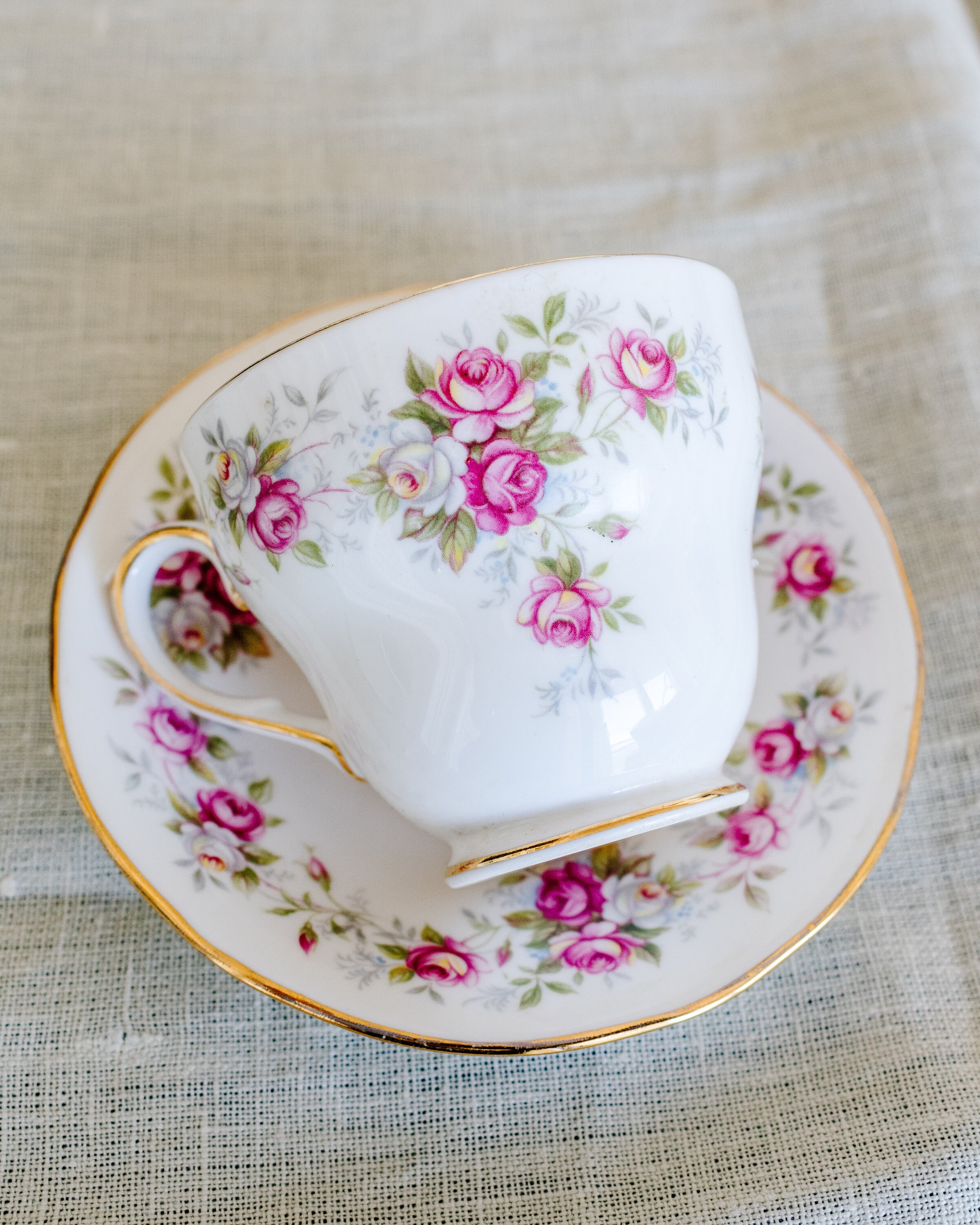 Floral Teacup and Saucer Duchess June Bouquet Cottage Kitchen - Etsy