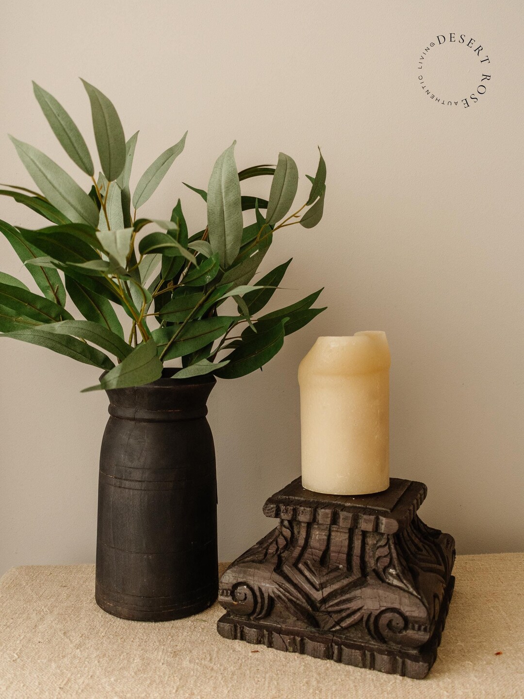 Old Nepalese Black Wood Jug, Himalayan Vintage Pitcher, Wabisabi ...